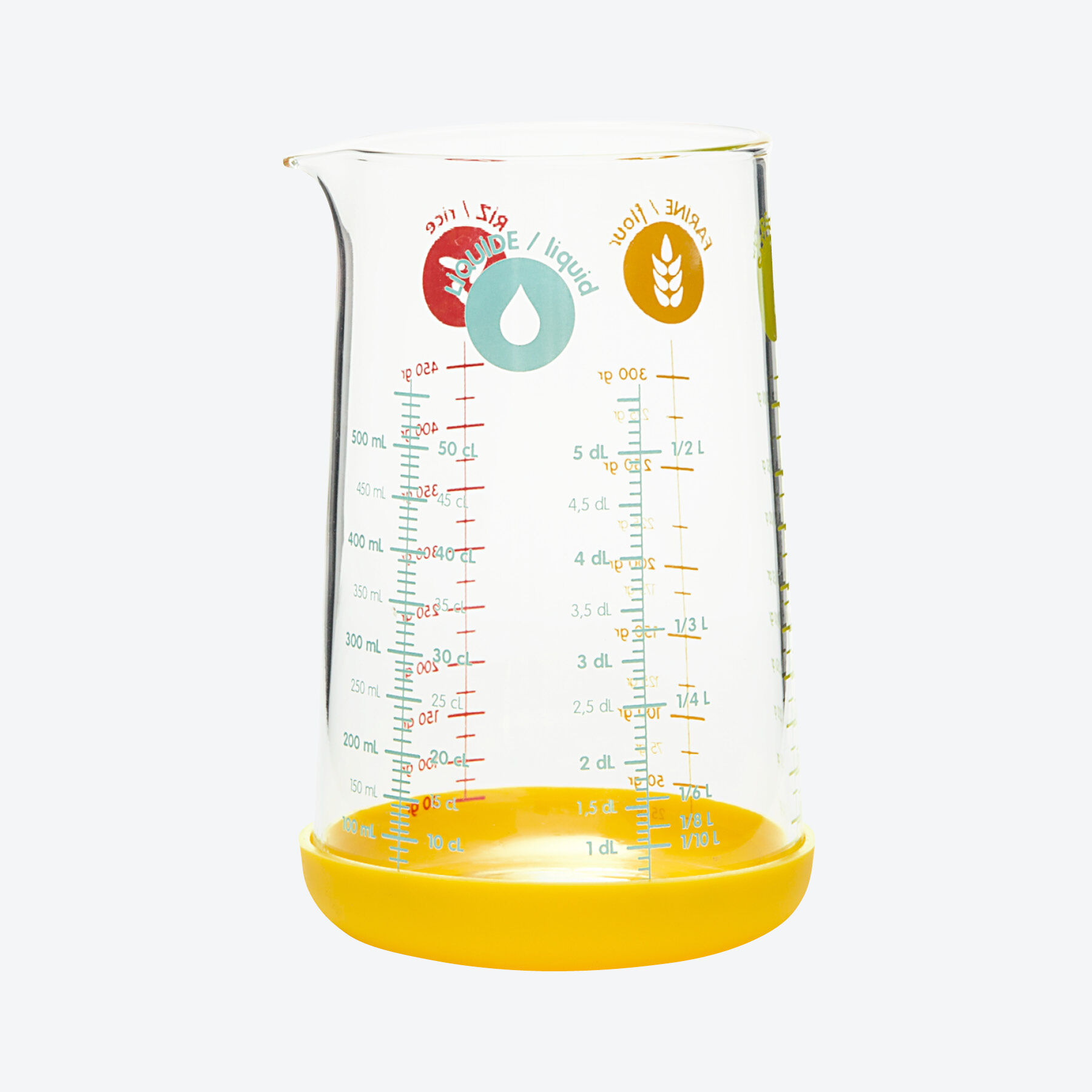 Verre doseur en verre borosilicate résistant à la chaleur pour mesurer, chauffer, mixer ...